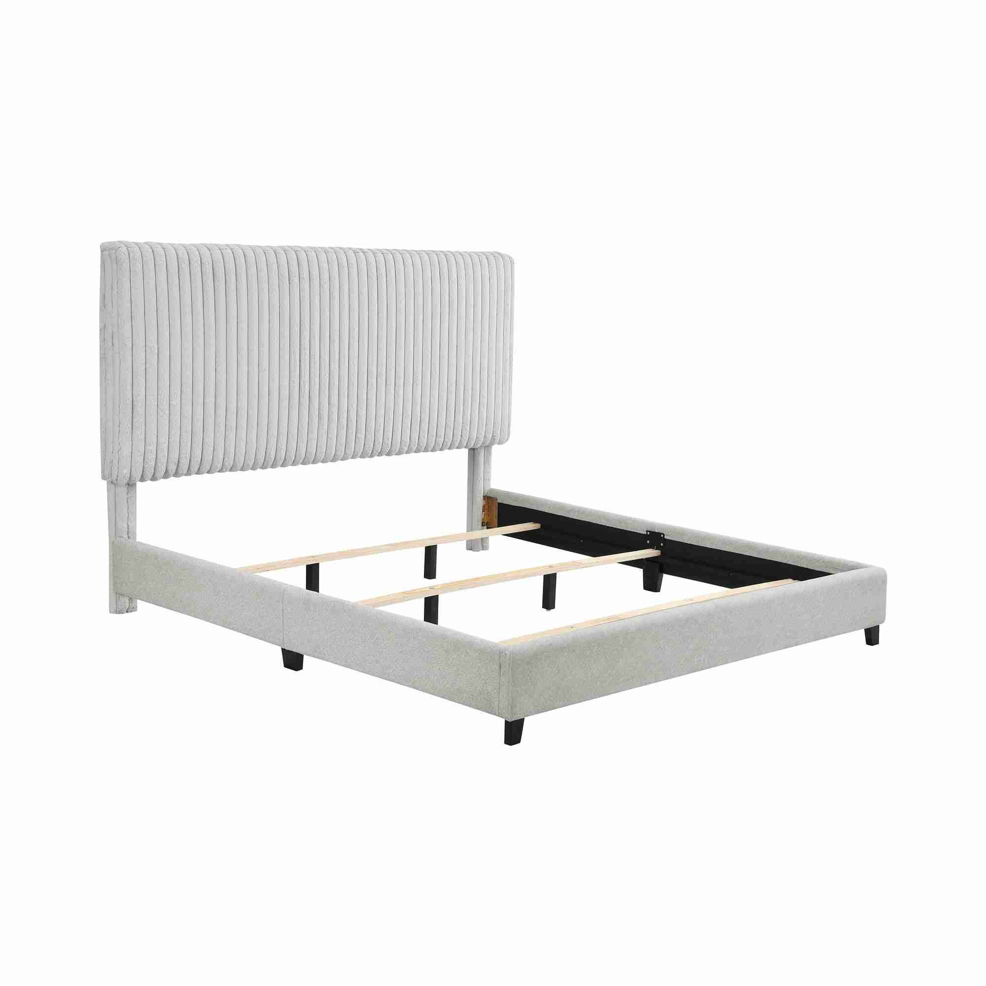 Legends Bridger Upholstered Panel Bed, King, Stone - American Furniture ...