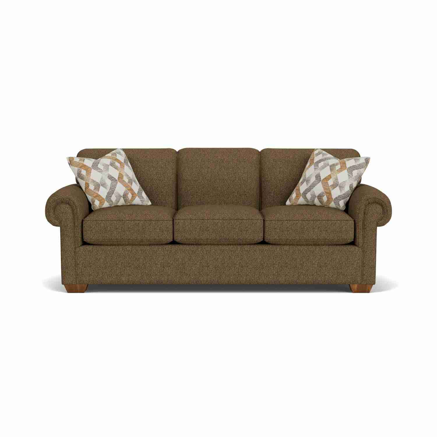 Flexsteel Main Street Sleeper Sofa with Flair Arms and Pillow Back ...