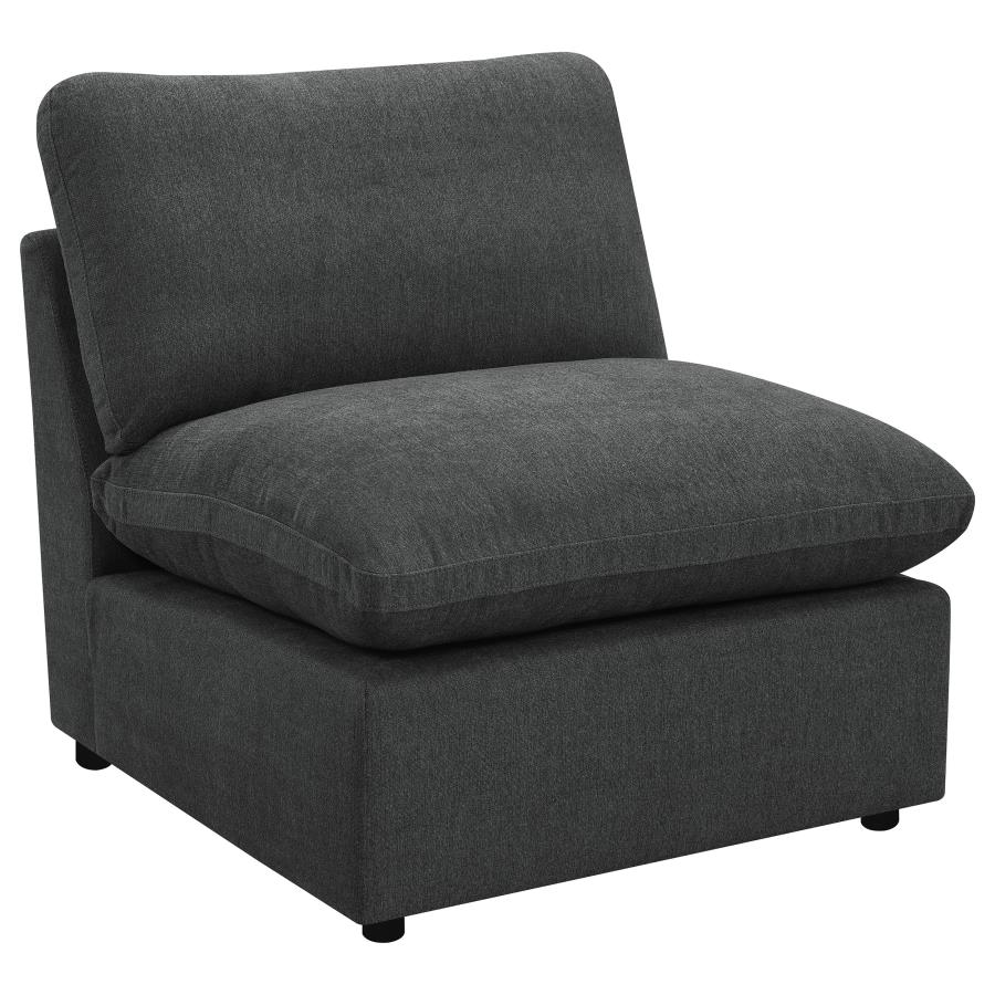 Coaster Collins Modular Armless Chair Dark Grey 609530AC - American ...