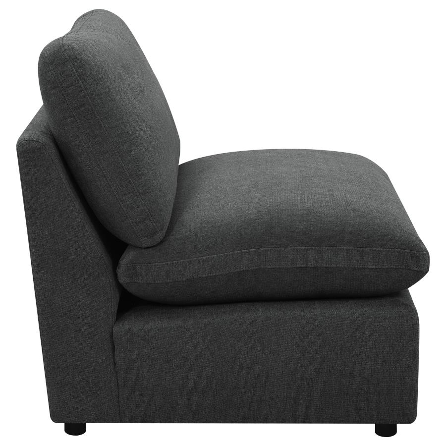 Coaster Collins Modular Armless Chair Dark Grey 609530AC - American ...